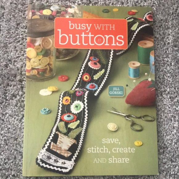 Other | Busy With Buttons Craft Book Diy Button Crafts Guide | Poshmark